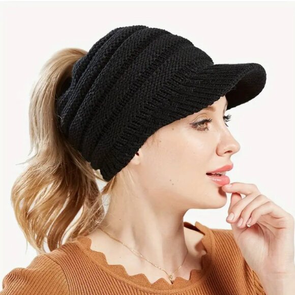 Accessories | New Trendy Thermal Knit Baseball Cap With Ponytail Hole ...